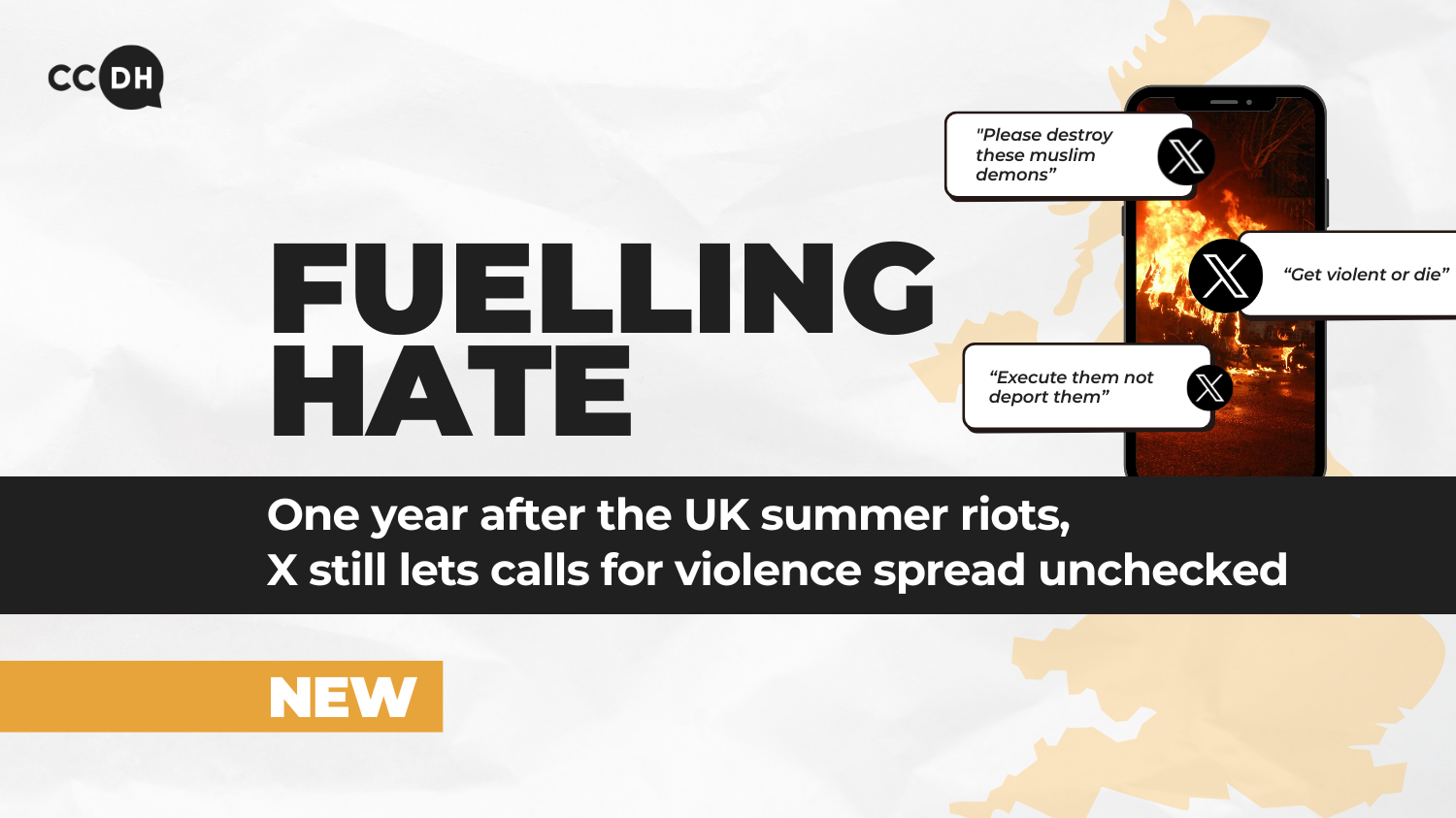 Fuelling Hate: One year after the 2024 summer riots, X still lets calls ...