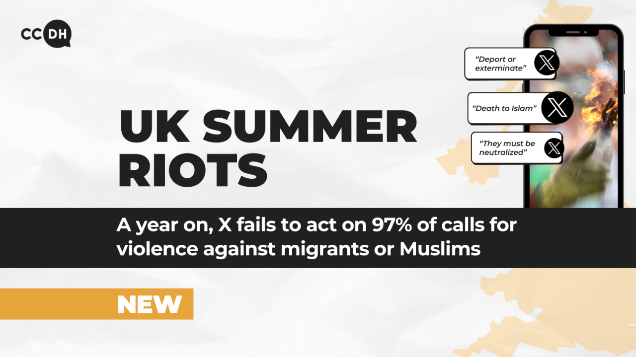 X fails to act on 97% of calls for violence against migrants or Muslims ...